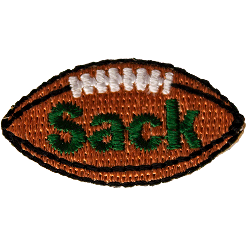 Sack Football Award Patch | Football Awards for Kids | Hurrah Awards