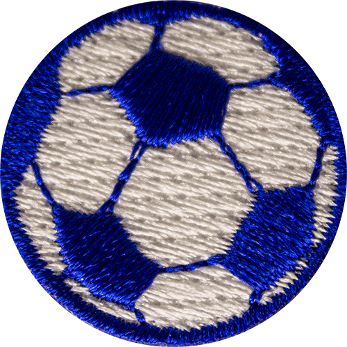 Blue Soccer Ball Award Patch | Soccer Awards for Kids | Hurrah Awards
