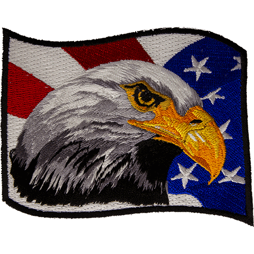 Bald Eagle Flag Patch | Sports Awards for Kids | Hurrah Awards