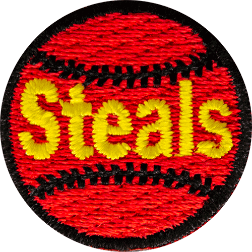 Steals Baseball Award Patch | Baseball Awards for Kids | Hurrah Awards