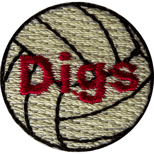 Digs Volleyball Award Patch | Volleyball Awards for Kids | Hurrah Awards